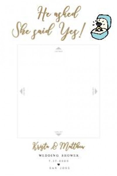 Engagement Geometric Shower Photo Wedding Floral Sign Gold Frame ...